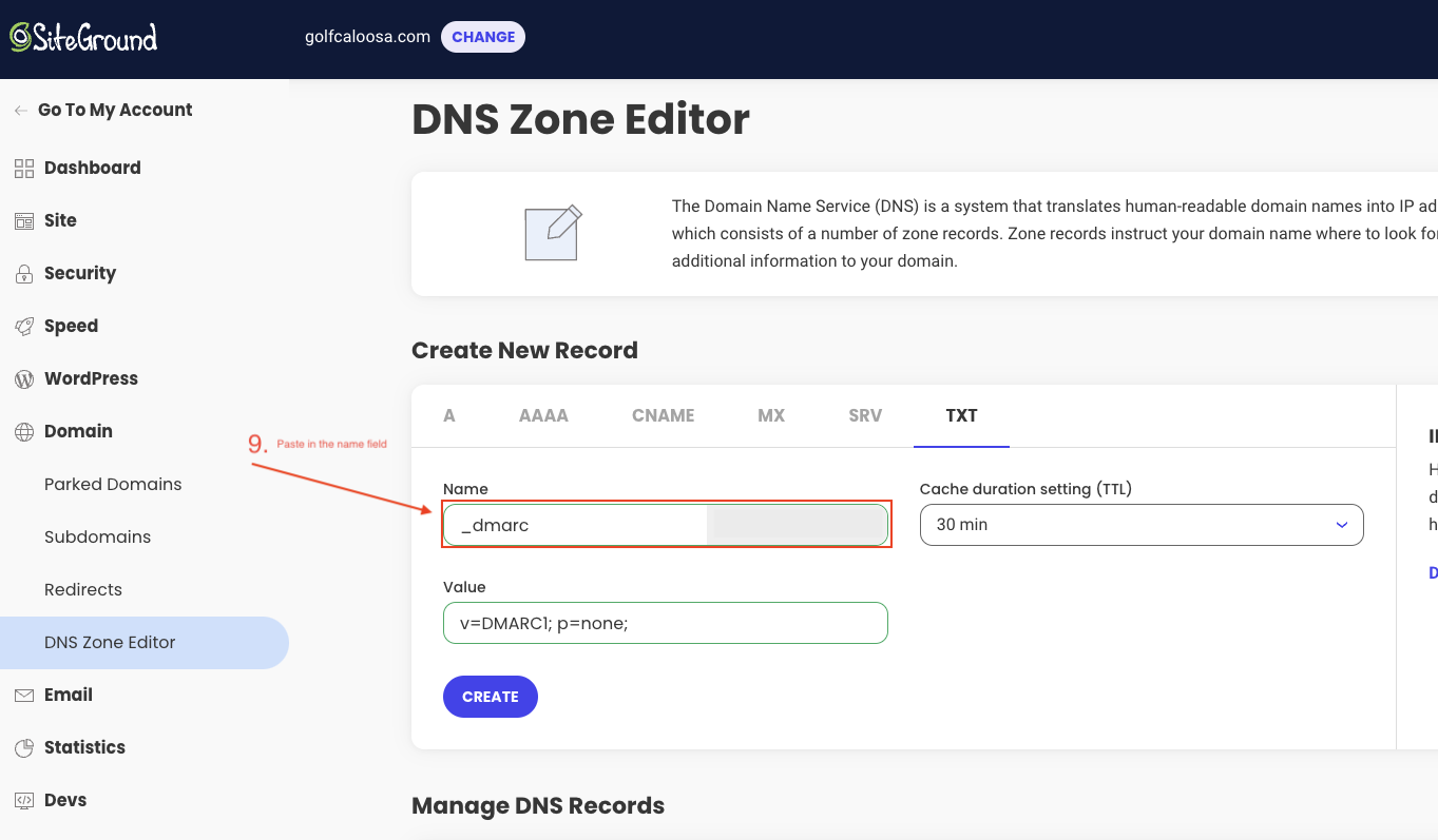 Siteground - DKIM and DMARC setup
