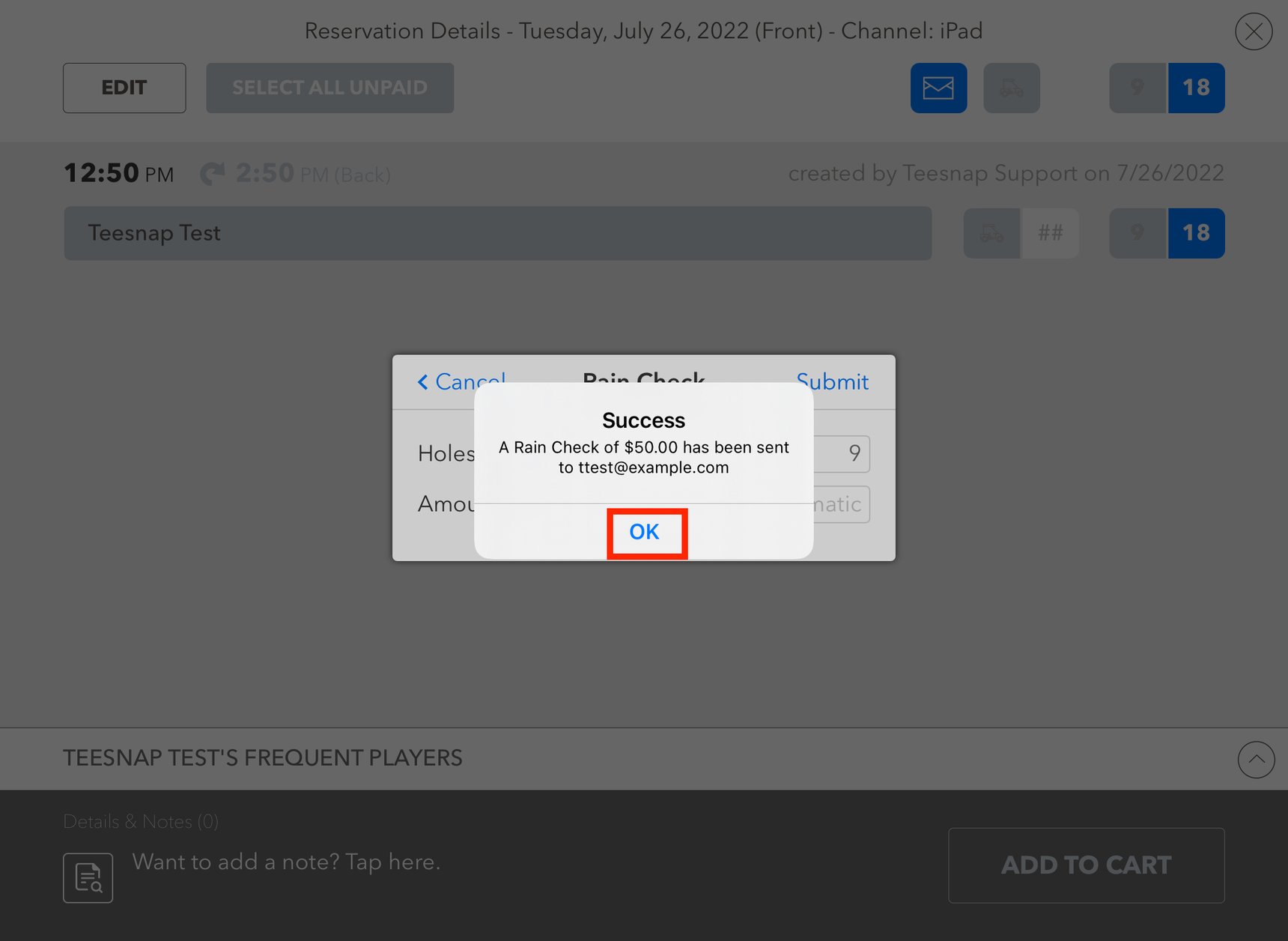 How to Issue a Rain Check