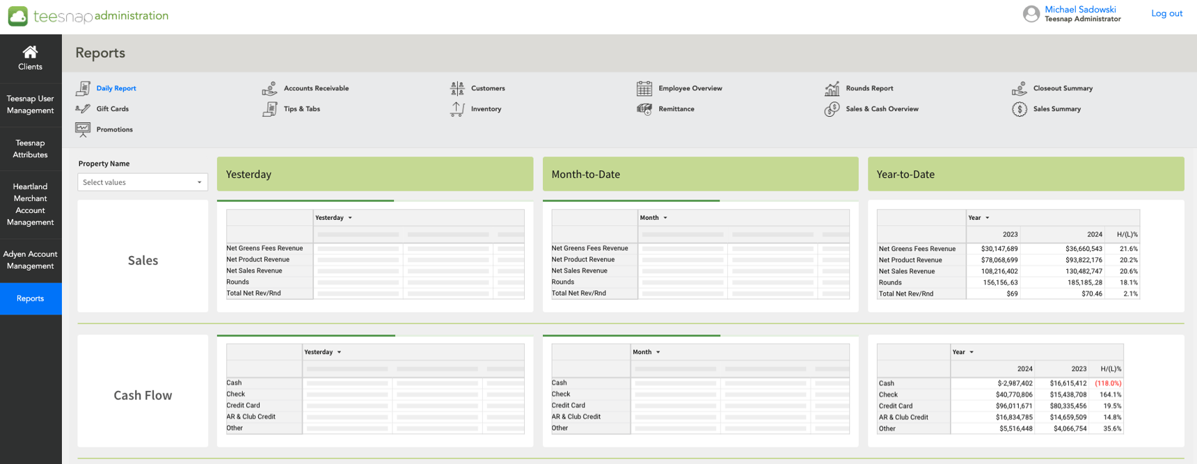 How to Access Teesnap Reports