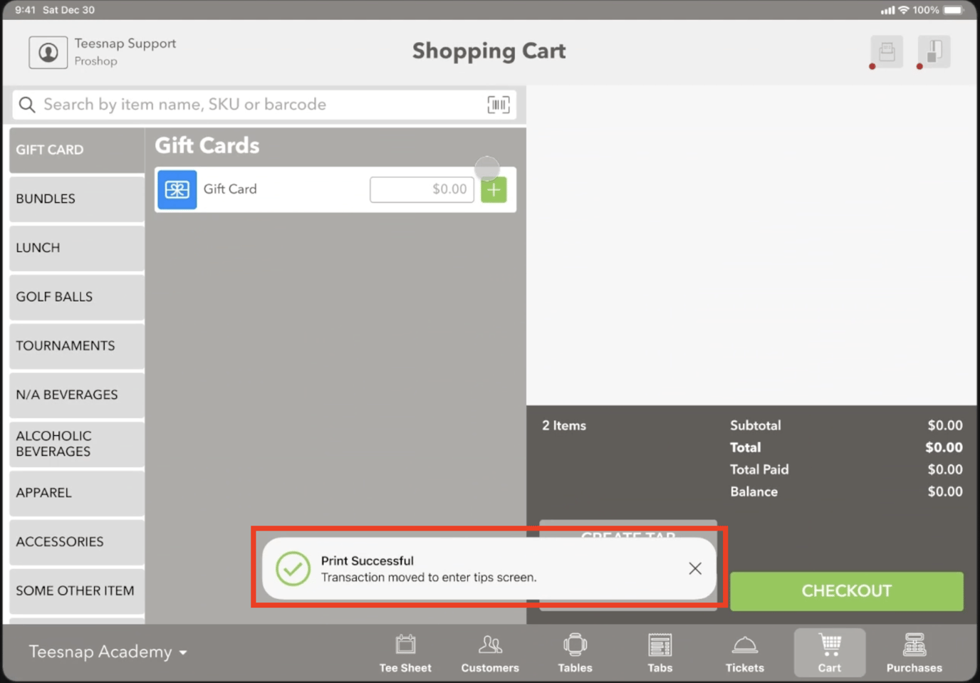 Bill Print from Checkout (How to print a bill with tip & signature line ...