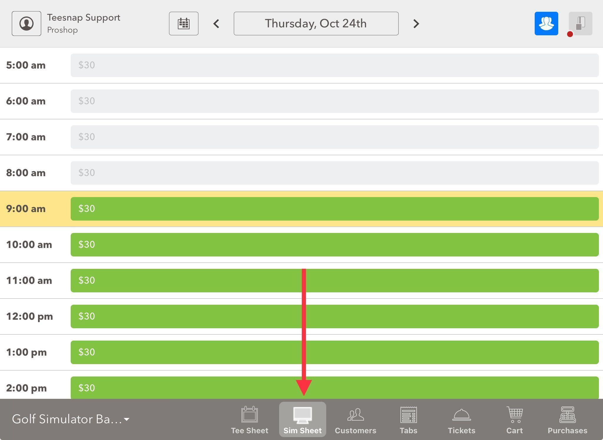 How to Enable Teesnap Simulator Reservations/Tee Sheet